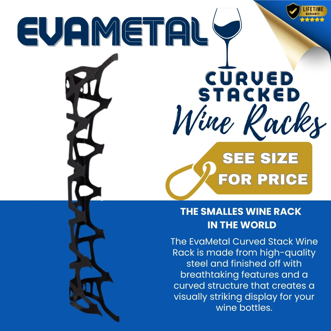 EvaMetal Curved Stack Wine Rack